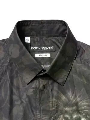 Dolce & Gabbana Gold Lion-print Shirt