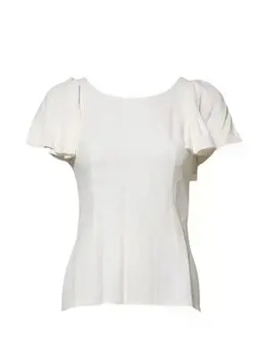 Dolce & Gabbana Flutter-sleeve Round-neck Top