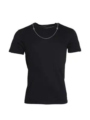 Dolce & Gabbana Logo-pendant Chain-link T-shirt