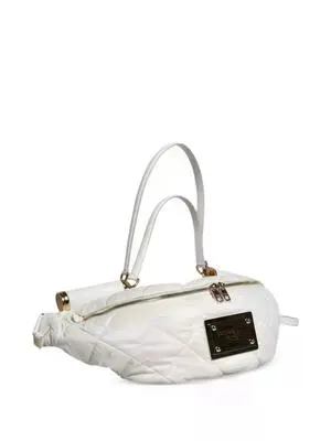 Dolce & Gabbana Quilted Logo Plaque Belt Bag