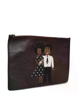 Dolce & Gabbana Dgfamily Leather Clutch Bag