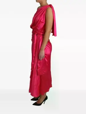 Dolce & Gabbana One-shoulder Draped Maxi Dress