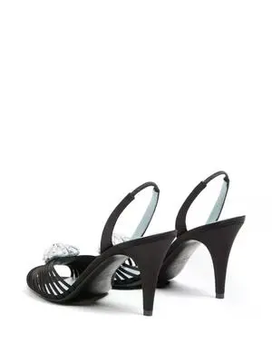 Valentino Garavani Coeur Royal Sandal 85mm - Black