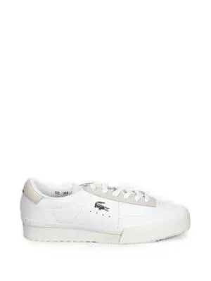 Lacoste Aura Logo-plaque Suede-trim Sneakers - White