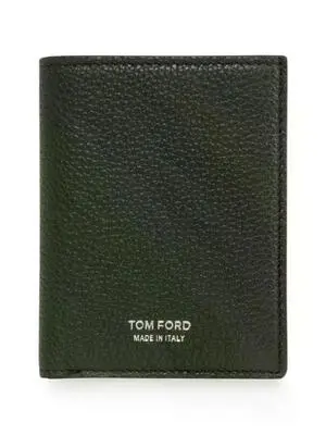 TOM FORD Textured Card Holder - Green
