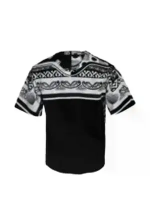 Dolce & Gabbana Patterned V-neck T-shirt - Black