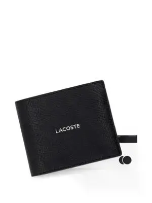 Lacoste Ossian Medium Logo-print Textured Leather Wallet