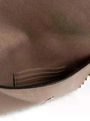 Valentino Garavani Rockstud Leather Clutch Bag - Neutrals