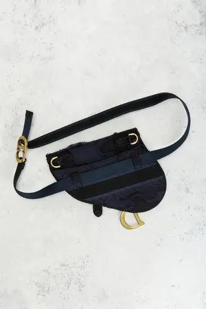 Dior Embroidered Saddle Belt Bag