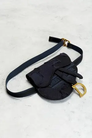 Dior Embroidered Saddle Belt Bag