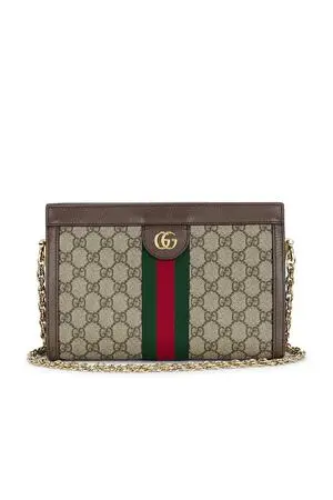 FWRD RENEW Gucci Ophidia Shoulder Bag - Brown
