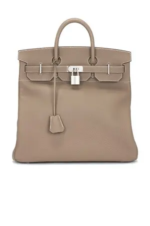 Hermès Togo Haut A Courroies Birkin 40 Handbag In Tan - Etoupe