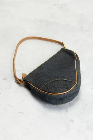 FWRD RENEW Dior Denim Pochette Saddle Bag
