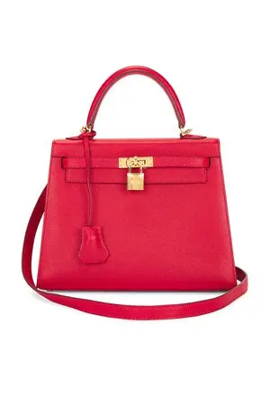 Hermès Veau Epsom Kelly 25 Handbag In Red