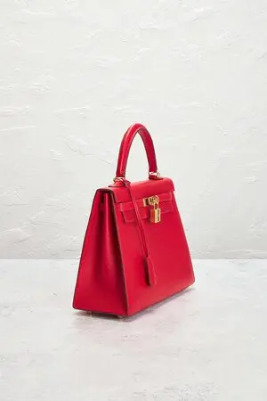 Hermès Veau Epsom Kelly 25 Handbag In Red