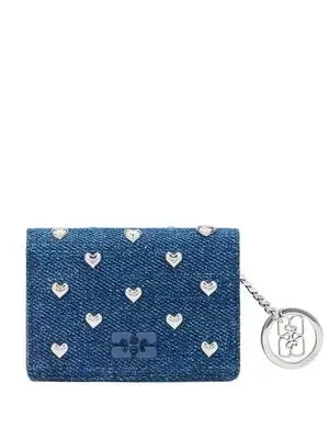 GANNI Heart-motif Wallet - Blue