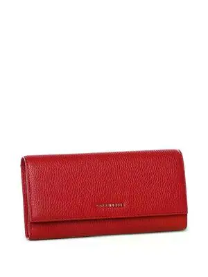 COCCINELLE Grained Leather Zip Wallet - Red