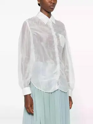 Khaite Ruched Chest Pocket Shirt
