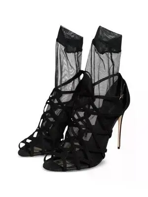 Dolce & Gabbana Mesh-panel Cage-style Heeled Sandals