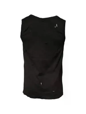 Dolce & Gabbana Distressed-effect Embroidered Tank