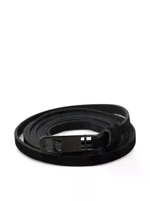 Costume National Logo-buckle Skinny Belt - Black
