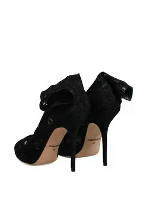 Dolce & Gabbana Lace Peep-toe Ankle Boots