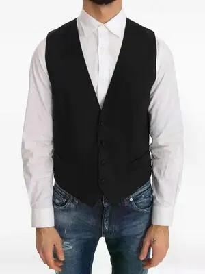 Dolce & Gabbana V-neck Waistcoat - Black