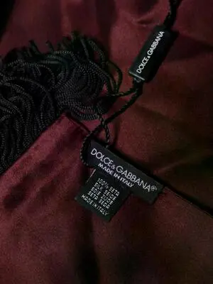 Dolce & Gabbana Fringe-trim Satin Scarf