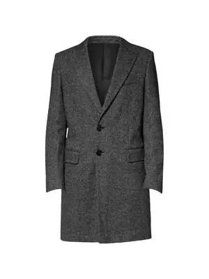 Dolce & Gabbana Herringbone Single-breasted Coat - Grey