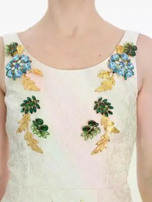 Dolce & Gabbana Floral-crystal-embellished Midi Dress