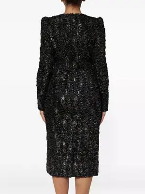 Dolce & Gabbana Sequin-embellished Boucle-tweed Midi Dress