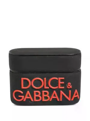 Dolce & Gabbana Logo-embossed Airpods Case - Black