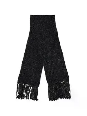 Dolce & Gabbana Fringe-trimmed Knitted Scarf - Black