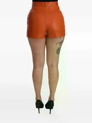 Dolce & Gabbana High-waisted Leather Mini Shorts