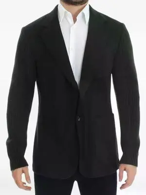 Dolce & Gabbana Ribbed-knit Panelled Blazer