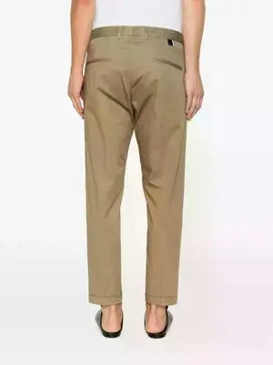 LOW BRAND Piped-trim Turn-up Trousers