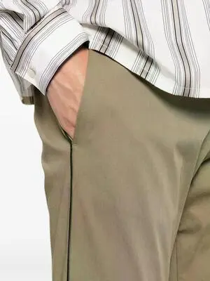 LOW BRAND Piped-trim Turn-up Trousers