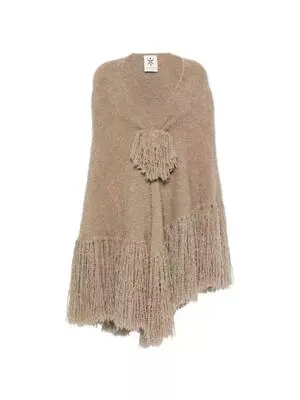 CHIARA IS Fringed-hem Cape - Neutrals