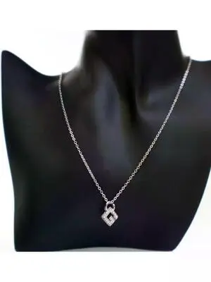 Givenchy 20th Century Plated G Logo Rhinestone Pendant Necklace Costume Necklace