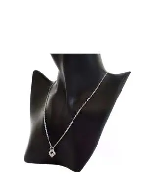 Givenchy 20th Century Plated G Logo Rhinestone Pendant Necklace Costume Necklace