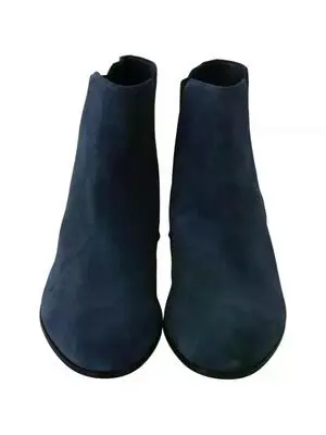 Dolce & Gabbana Studded Suede Ankle Boots - Blue