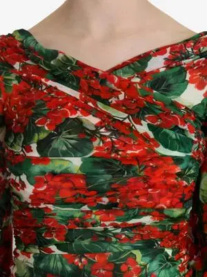 Dolce & Gabbana Floral-print Ruched Dress