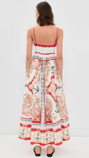 Farm Rio Nautical Printed Maxi Dress