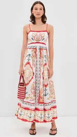Farm Rio Nautical Printed Maxi Dress