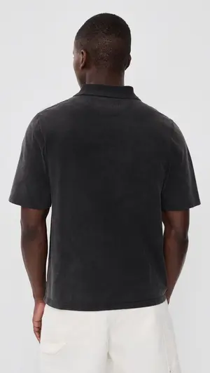 CORRIDOR Washed Pique Polo Top
