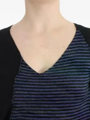 Costume National Striped V-neck Sweater