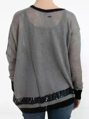 Costume National Sequin-embellished Semi-sheer Sweater