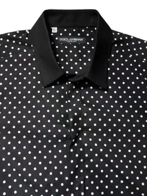 Dolce & Gabbana Polka-dot Print Shirt - Black