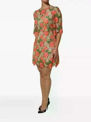Dolce & Gabbana Floral-embroidery A-line Mini Dress