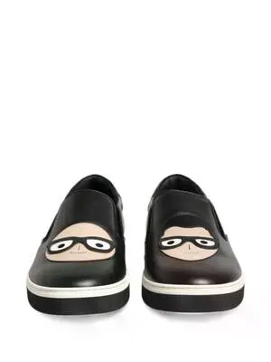 Dolce & Gabbana Leather Slip-on Sneakers